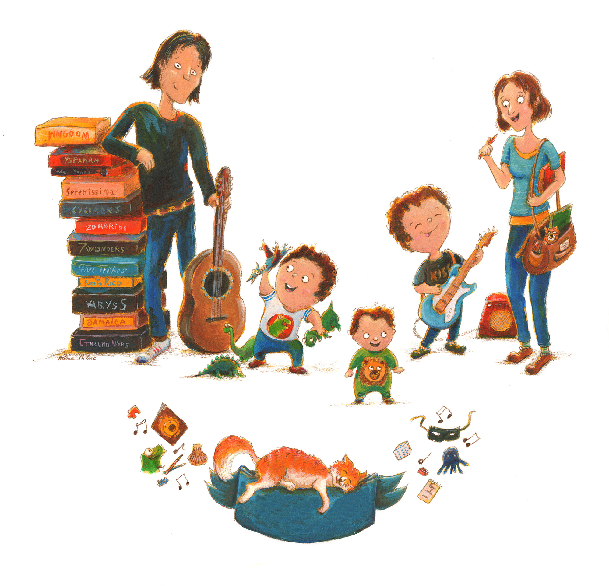 Portraits de famille – artiste peintre et illustratrice